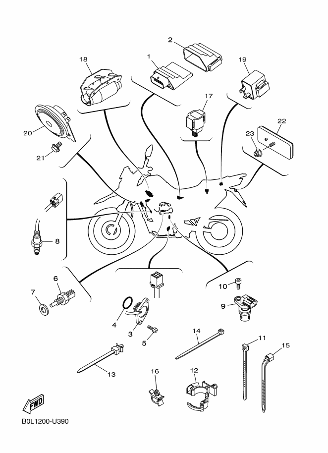 ABRAZADERA VELOCIMETRO XT660R
