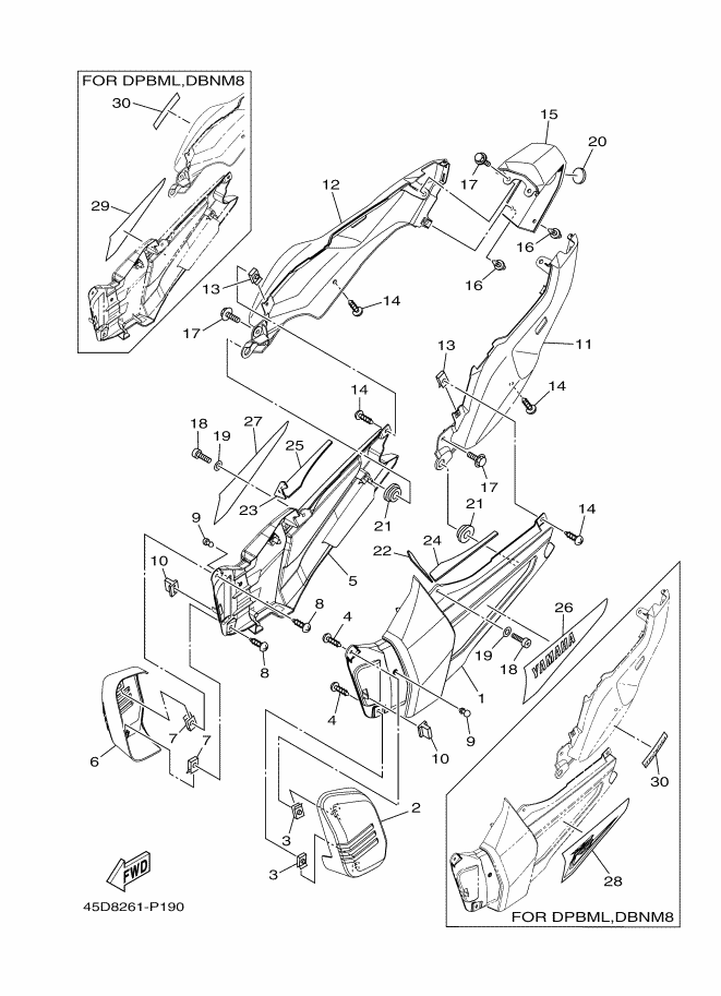 KIT CUBIERTA LATERAL FZ16